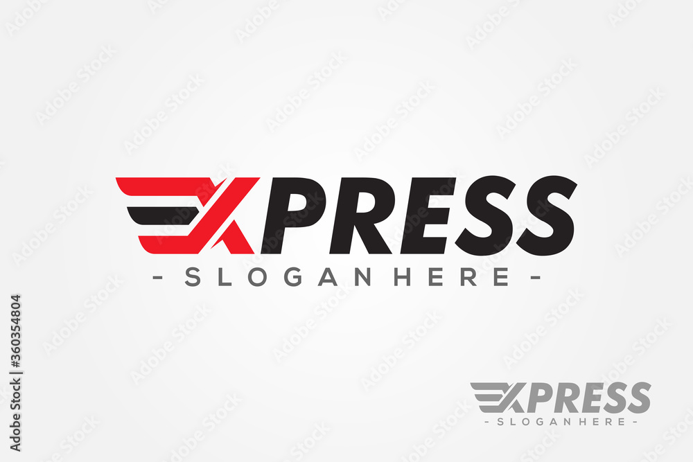 Fast Express Delivery Logo Vector. Modern Transport Logistic Logo ...