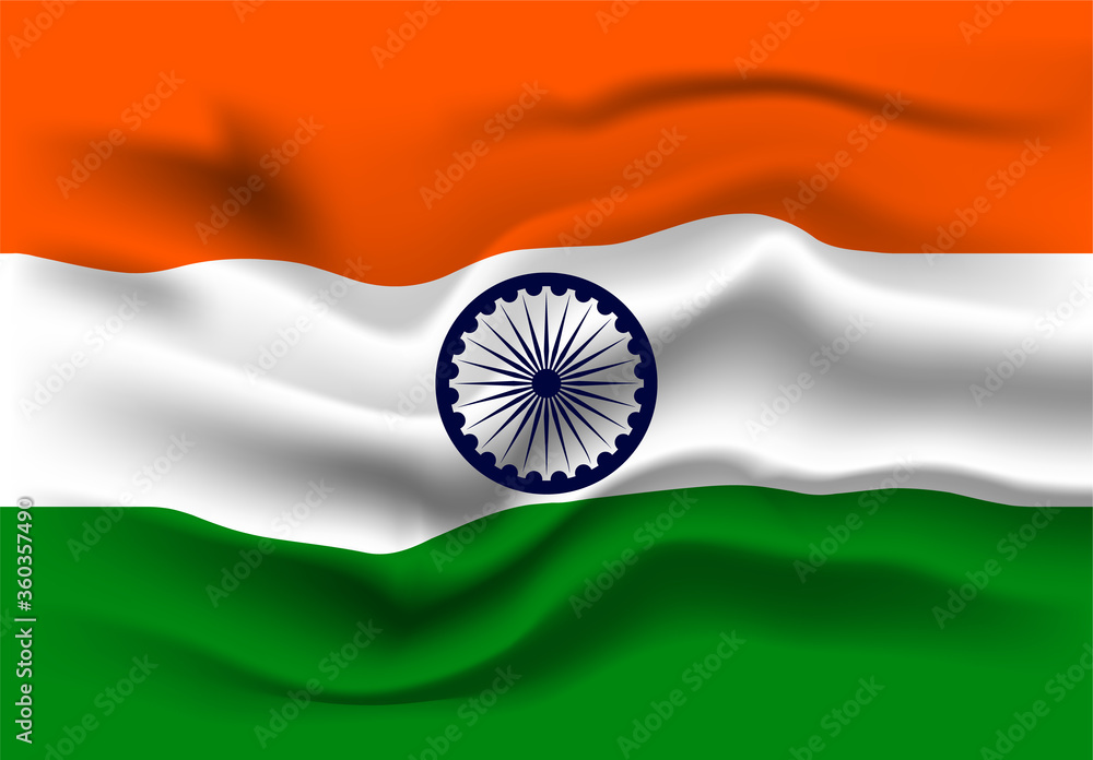 Waving Indian Flag Indian Flag Waving Vector Indian Tricolor And
