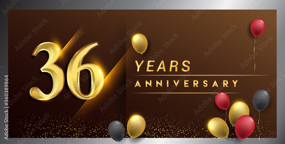 36th years anniversary celebration logotype. anniversary logo with ...