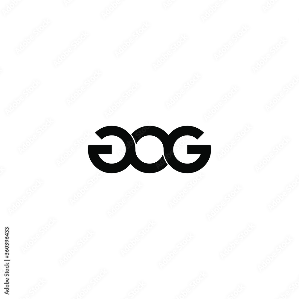 gog letter original monogram logo design Stock Vector | Adobe Stock