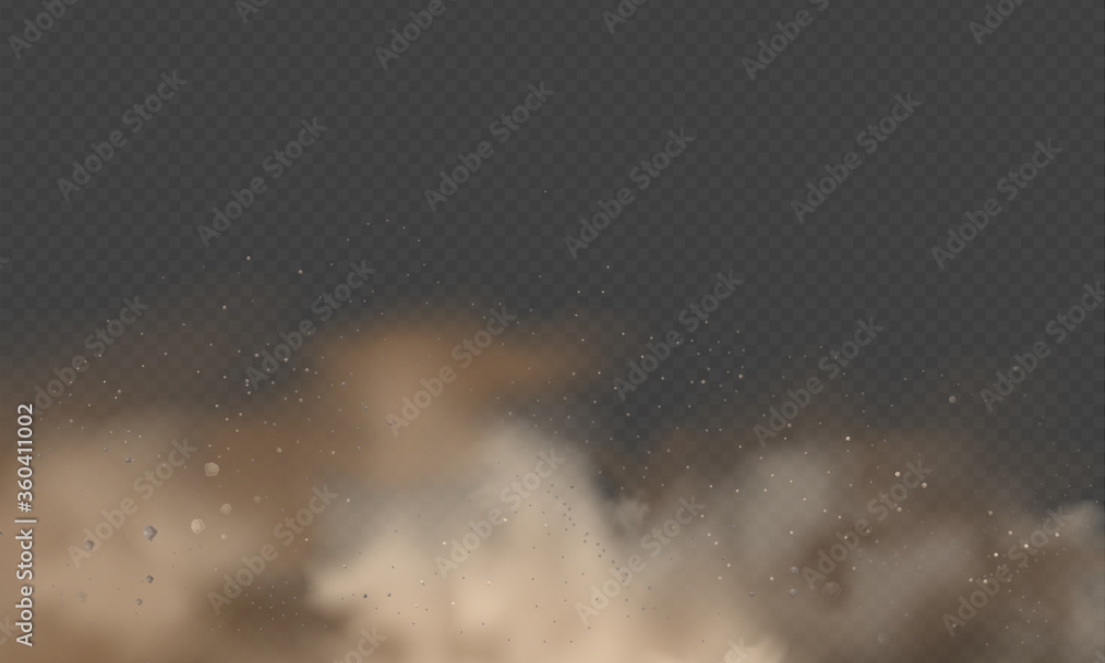 Dust explosion, sandstorm, powder burs on transparent background ...