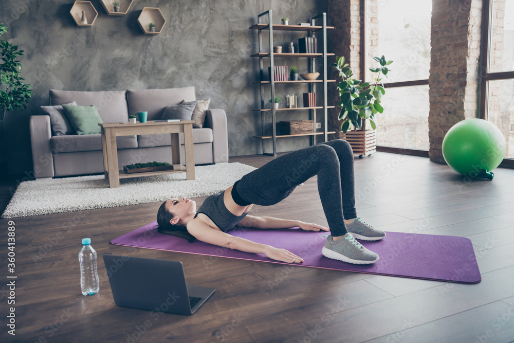 Full length photo of active athlete energy endurance intense beautiful ...