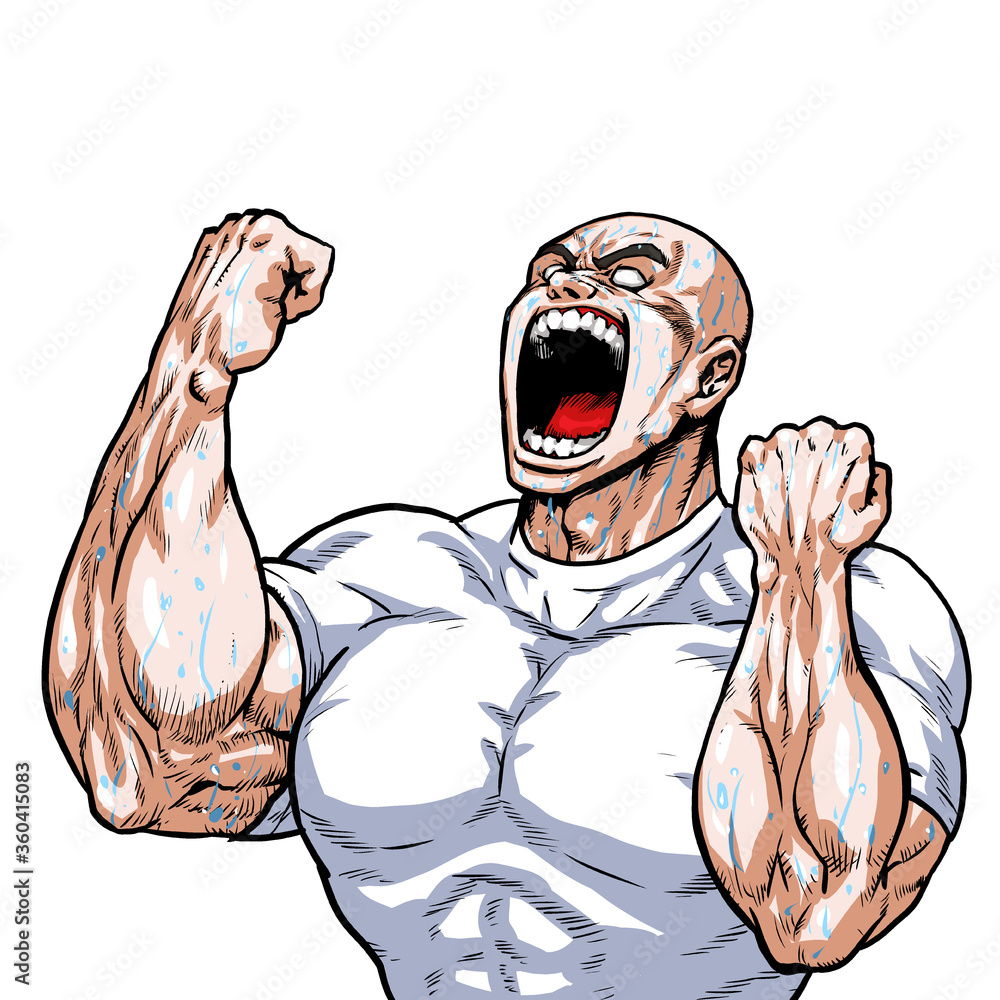 Guts, bald, skinhead, graphic novel, cartoon, muscle, bodybuilding ...