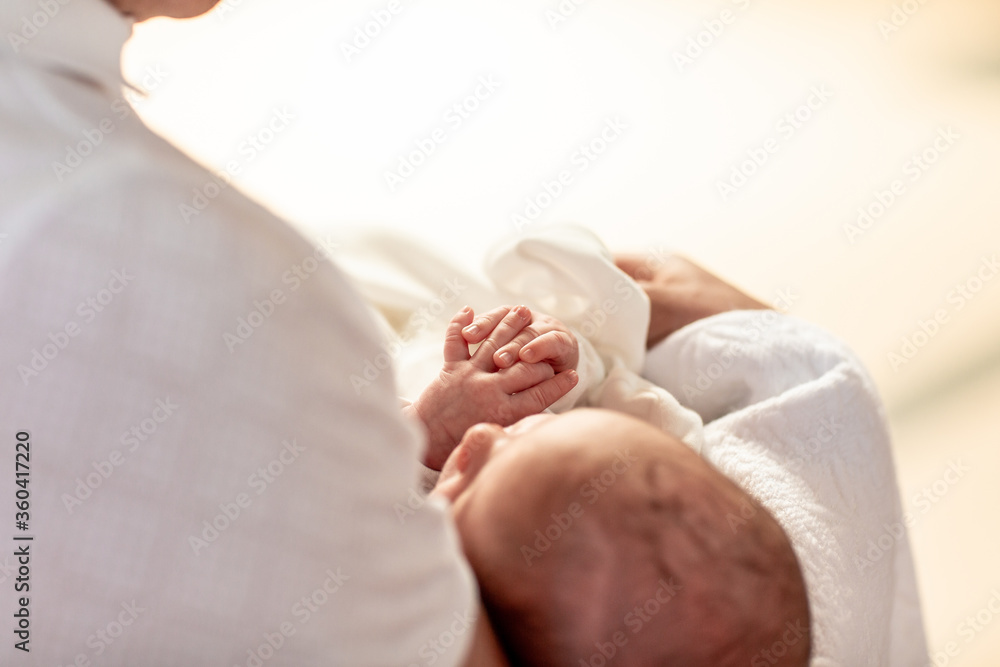 Baptism ceremony in Church. The sacrament of baptism Stock Photo ...