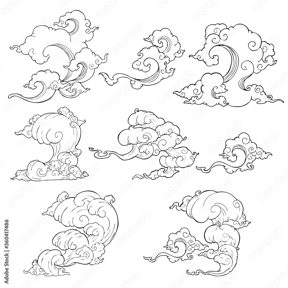 Japanese Cloud Vector