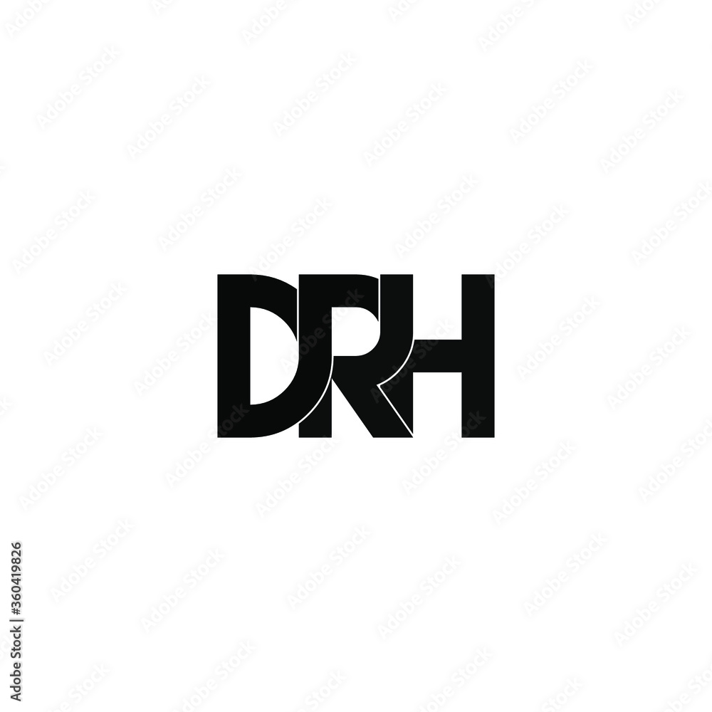 drh letter original monogram logo design Stock Vector | Adobe Stock