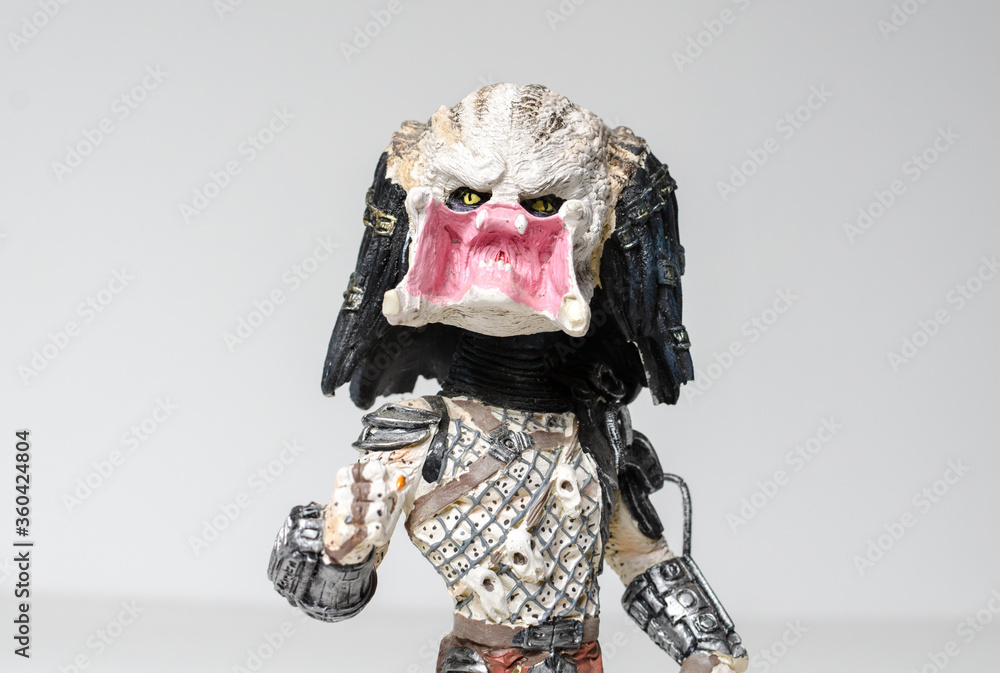 London, England, 25/05/2020 A predator figure, movie merchandise ...