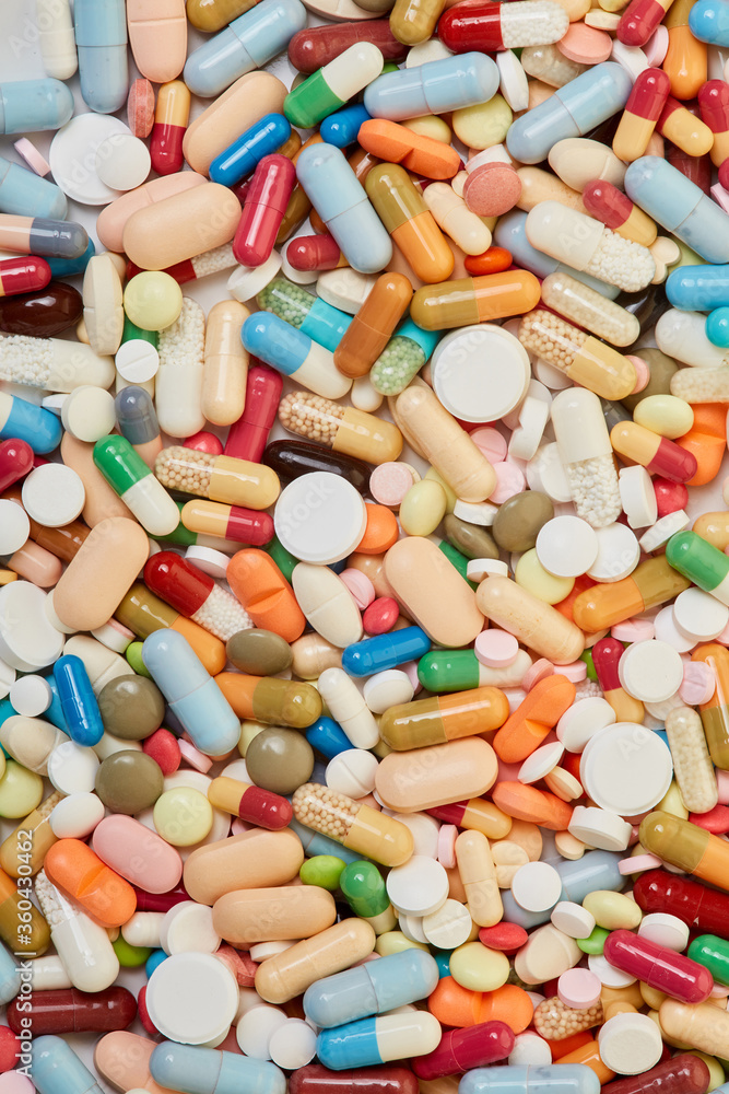 Colorful medication as a medicine background texture Stock Photo ...