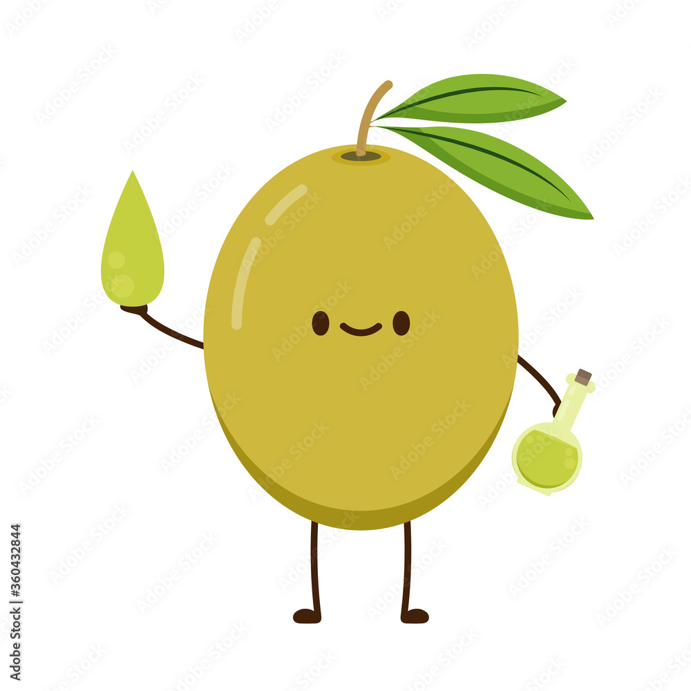Olive character design. Olive vector. Olive on white background ...