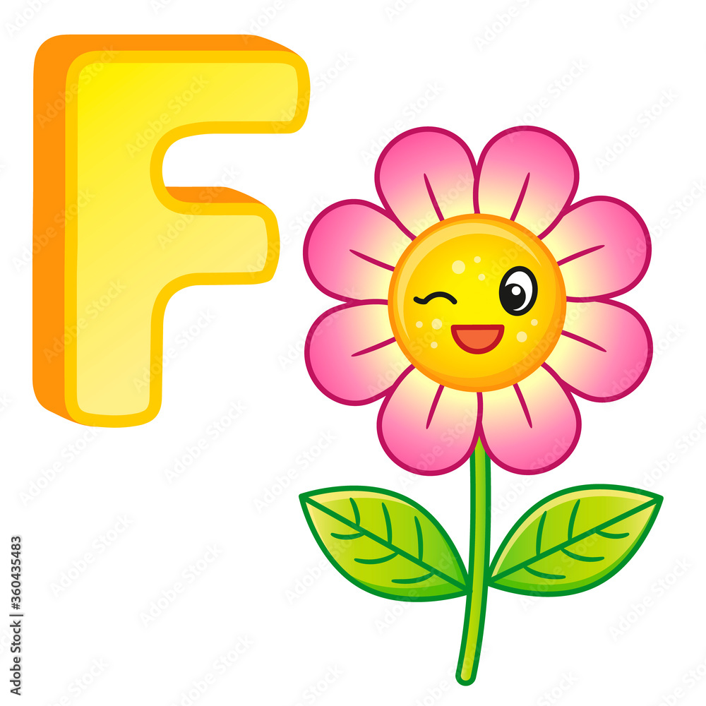 Vector vivid alphabet with capital letters of the English alphabet and ...