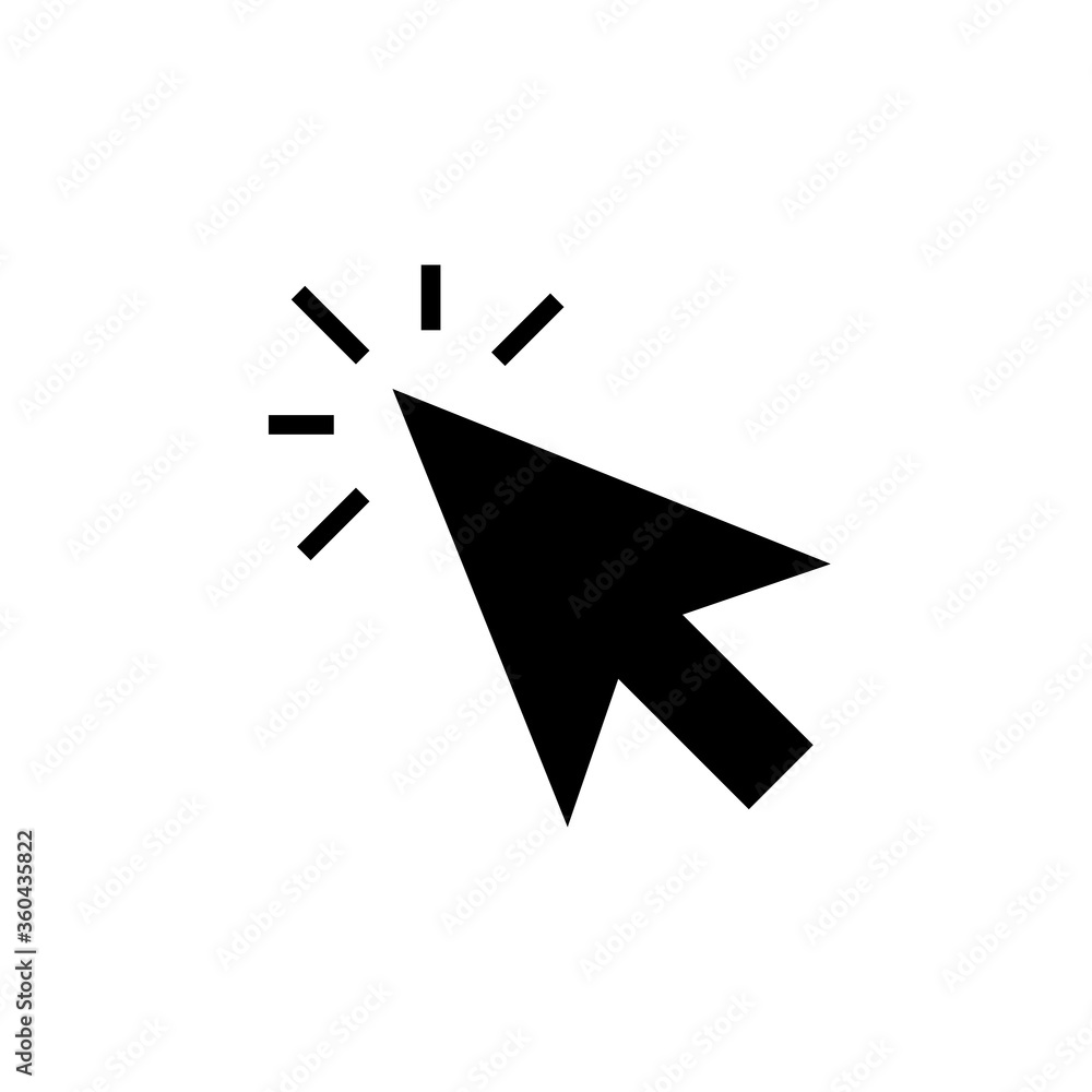 Computer Mouse Cursor Arrow Icon Collection Stock Vector | Adobe Stock