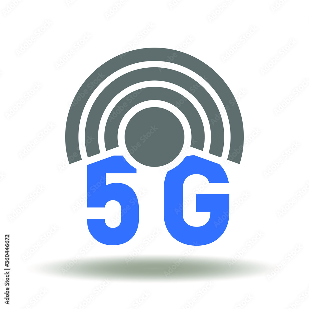 5G Mobile Network Connection Logo. Five Generation Communication ...
