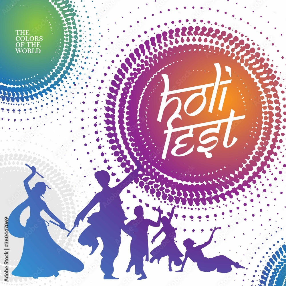 holy festival theme graphic circular Stock Vector | Adobe Stock