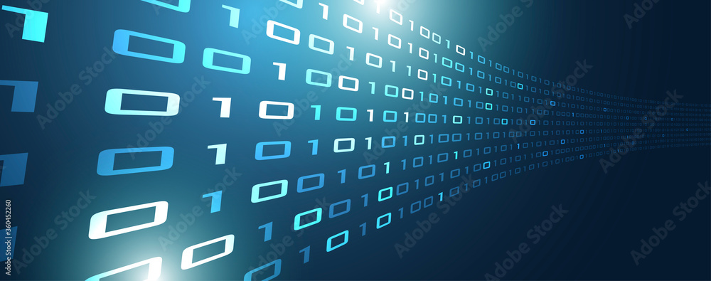 sfondo, dati, codice binario, informatica Stock Vector | Adobe Stock