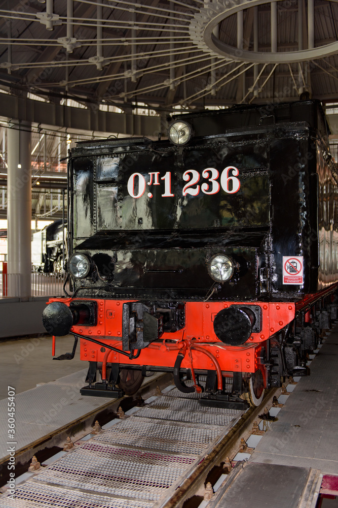 SAINT PETERSBURG, RUSSIA - MAY 17, 2018: Freight steam locomotive of ...