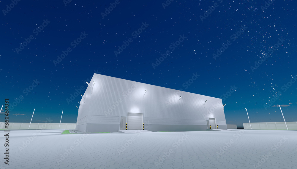 Commercial or industrial facade. That is a property use as factory ...