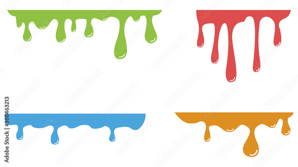 Paint dripping. Dripping liquid. Paint flows. Current paint, stains ...