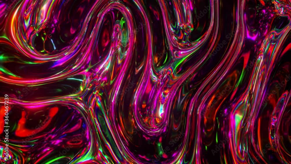 Colorful abstract animated background. The movement of a transparent ...