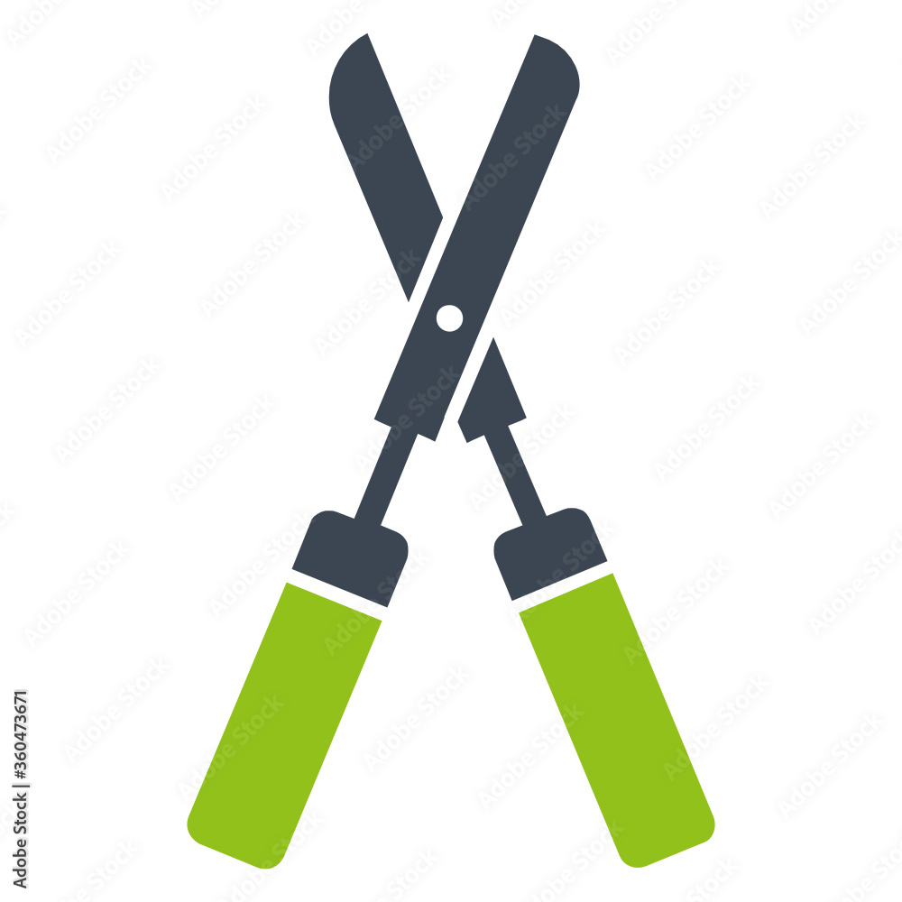 Lawn Care Grass Cutter Farming Tree Nursery Tool Vector Icon Stock ...
