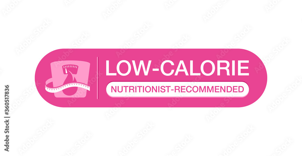 Low-calorie nutritionists recommended sign - combination of flame (fats ...