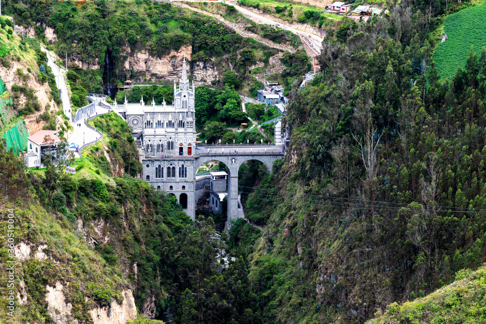 Most beautiful churches in the world. Sanctuary Las Lajas built in ...