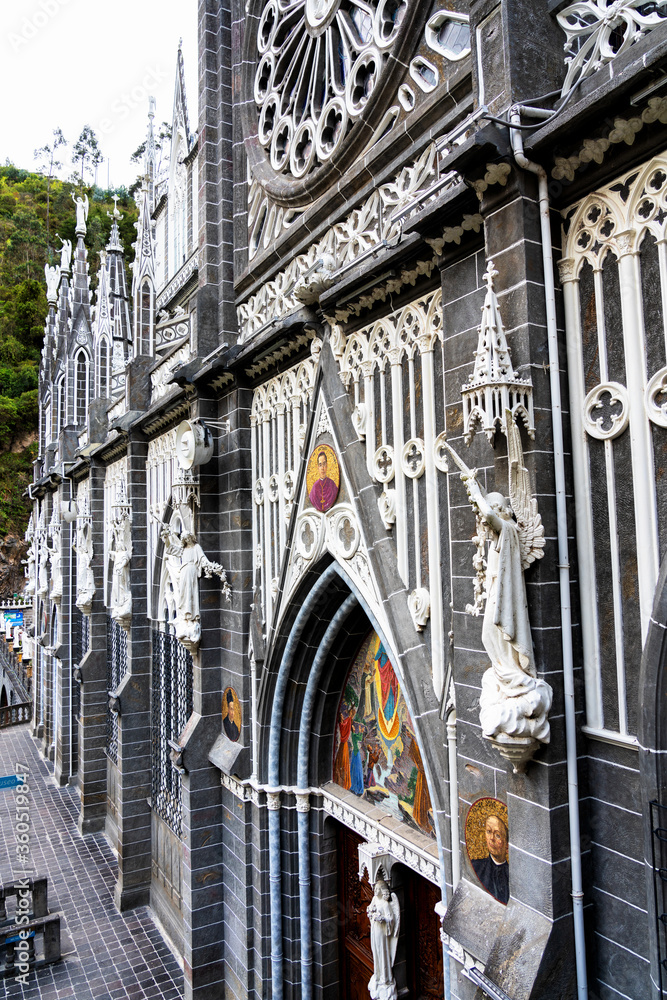 Most beautiful churches in the world. Sanctuary Las Lajas built in ...