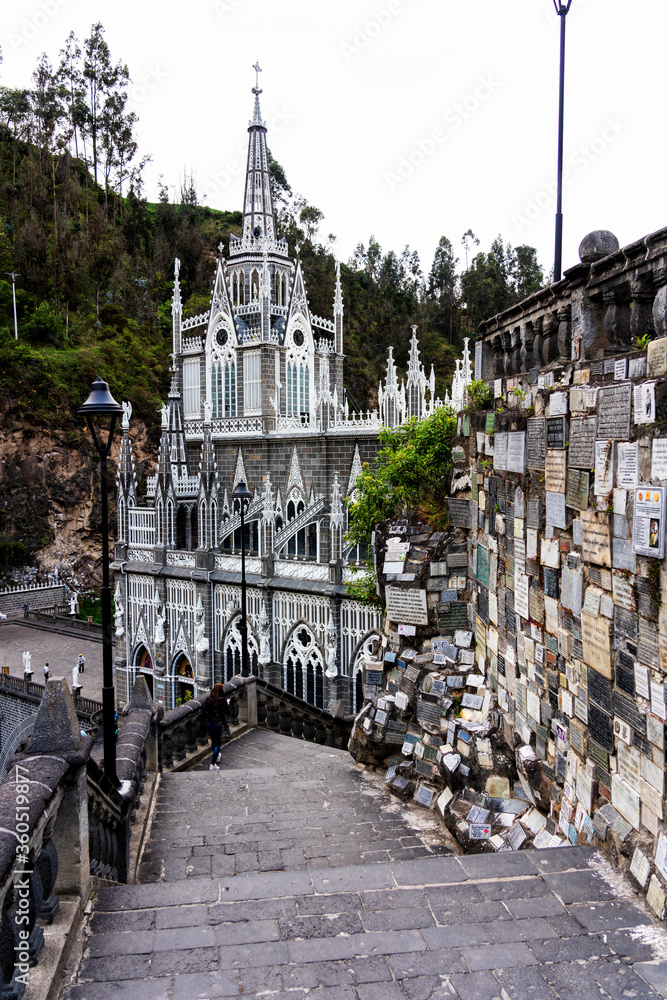 Most beautiful churches in the world. Sanctuary Las Lajas built in ...