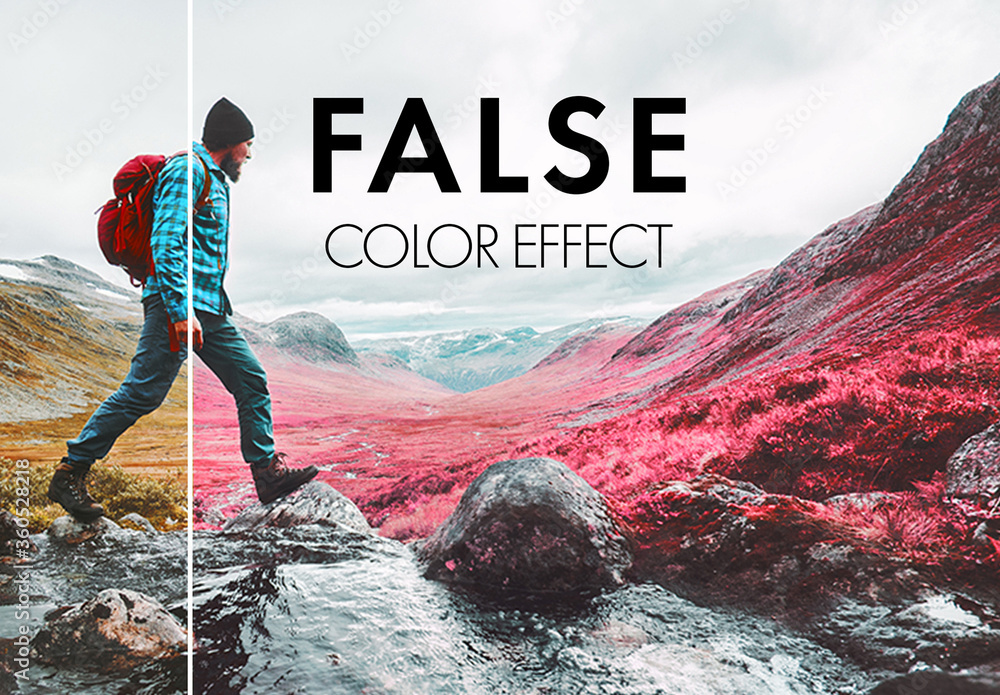 Fluorescent Color Manipulation Effect Stock Template | Adobe Stock