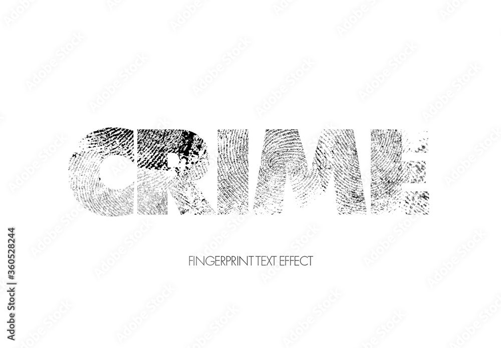 Fingerprint Text Effect Stock Template | Adobe Stock