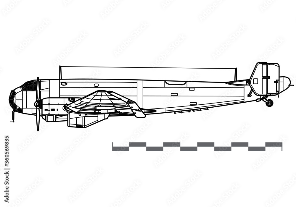 Junkers Ju 86P. World War 2 high-altitude photo reconnaissance aircraft ...