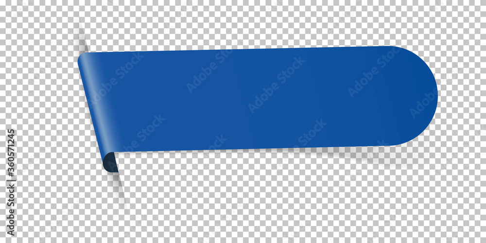 blue arrow bookmark banner for any text on transparent background Stock ...