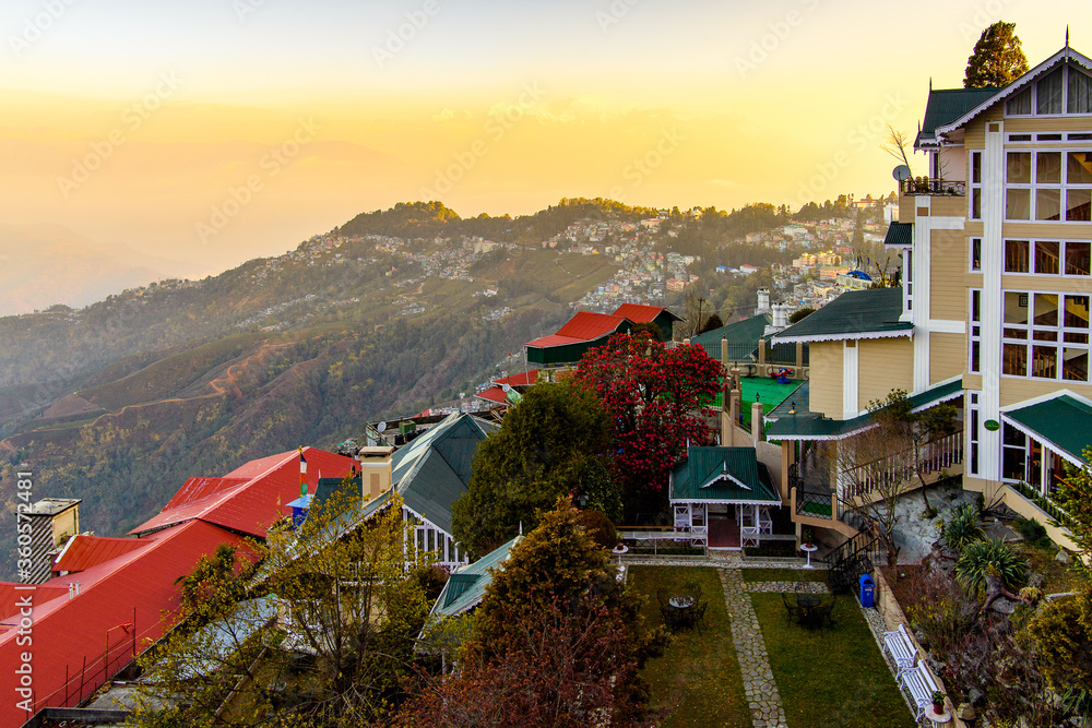 DARJEELING, INDIA - MAR 17, 2017: Architecture of Darjeeling, the ...