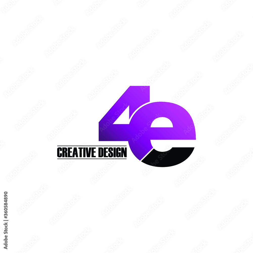 Letter 4e logo icon design vector. monogram logo vector illustration ...
