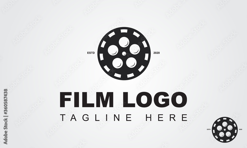 Film logo design template-Film strip, simple conceptual logo. abstract ...