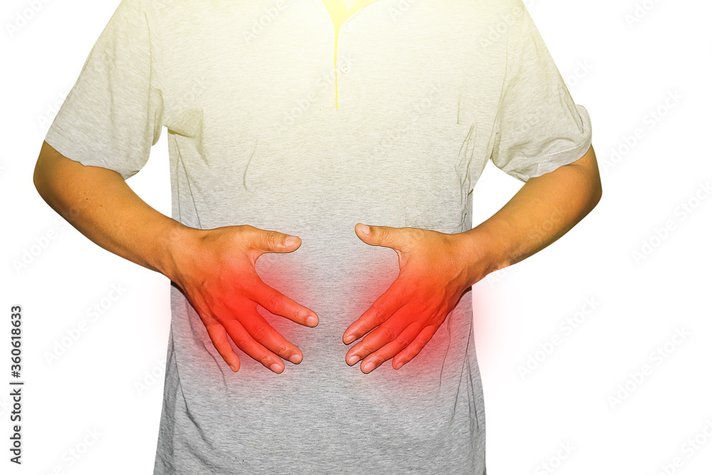 Liver disease is another disease that suffers. man hand holding pain or ...