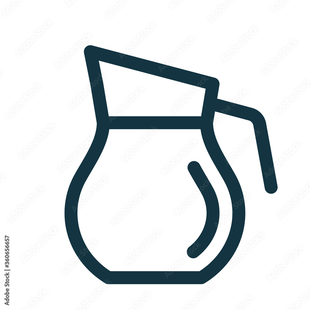 Carafe with beverage, drink inside. Carafe symbol. Stock Vector | Adobe ...