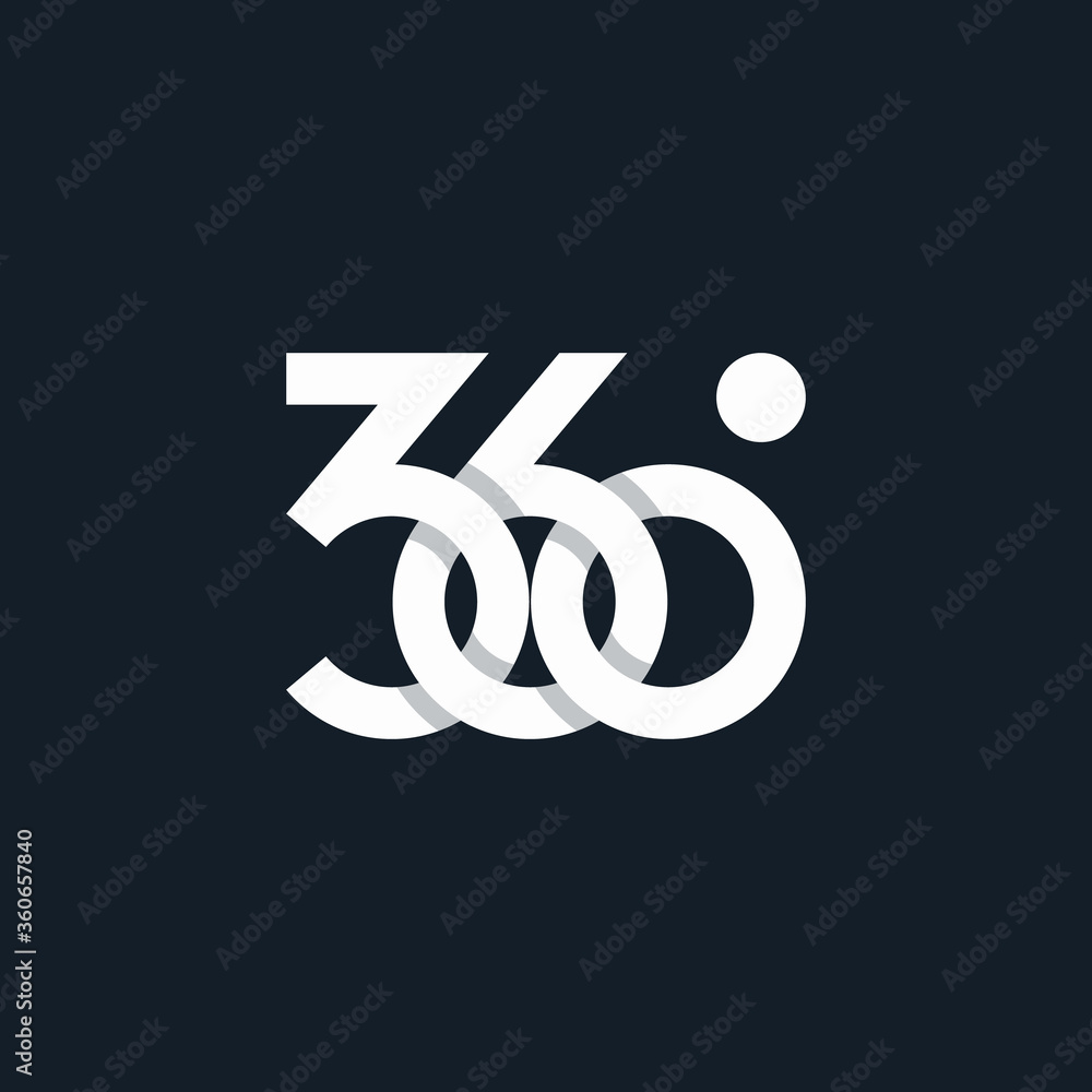 360 degree logo line white Stock Vector | Adobe Stock