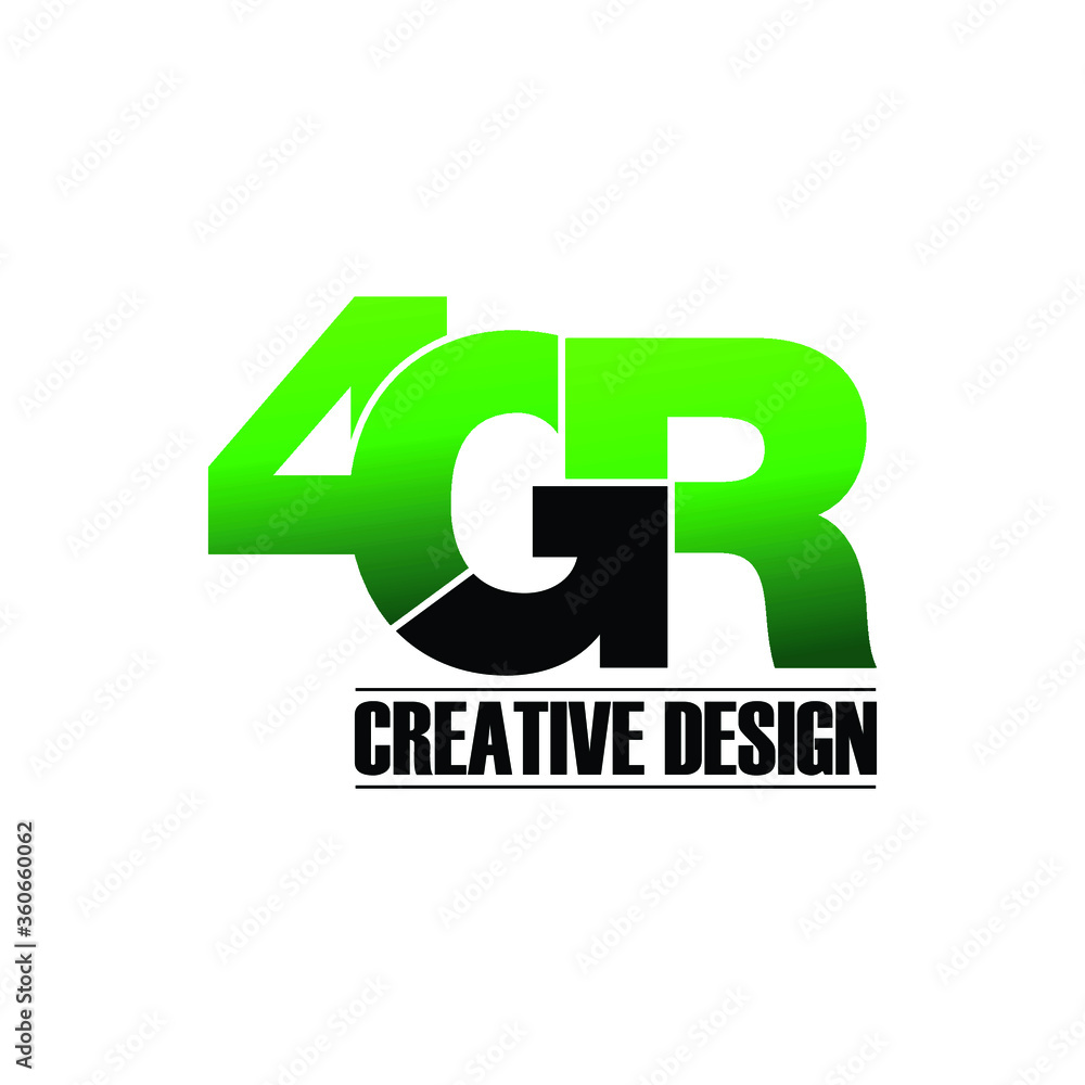 Letter 4GR logo icon design vector. monogram logo vector illustration ...