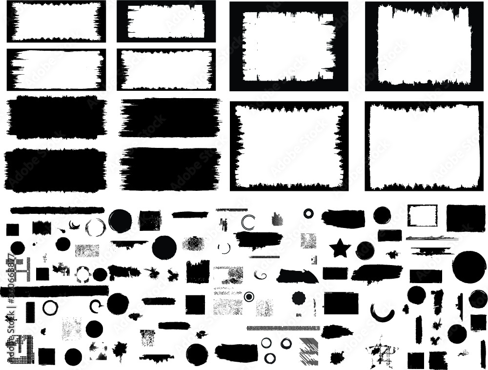 . Grunge distress design elements collection . vector distress textures ...