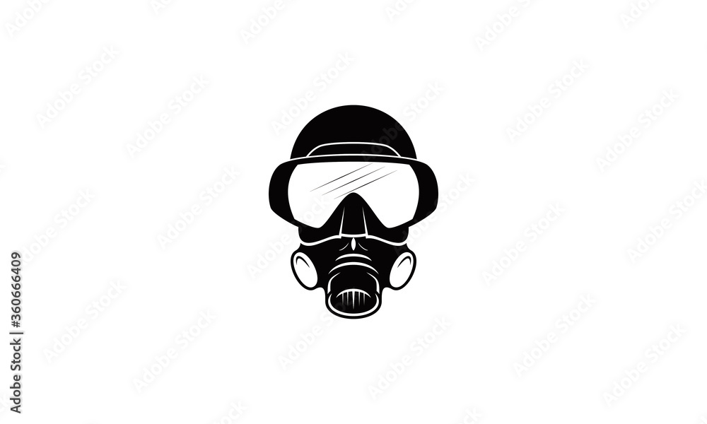 mask, gas, protection, gas mask, isolated, war, safety, black ...