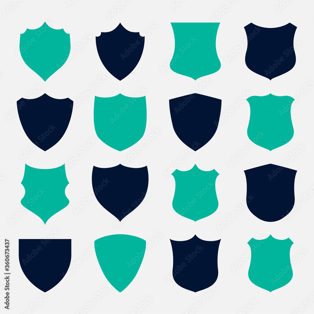 set of shield symbols and icons design Stock Vector | Adobe Stock