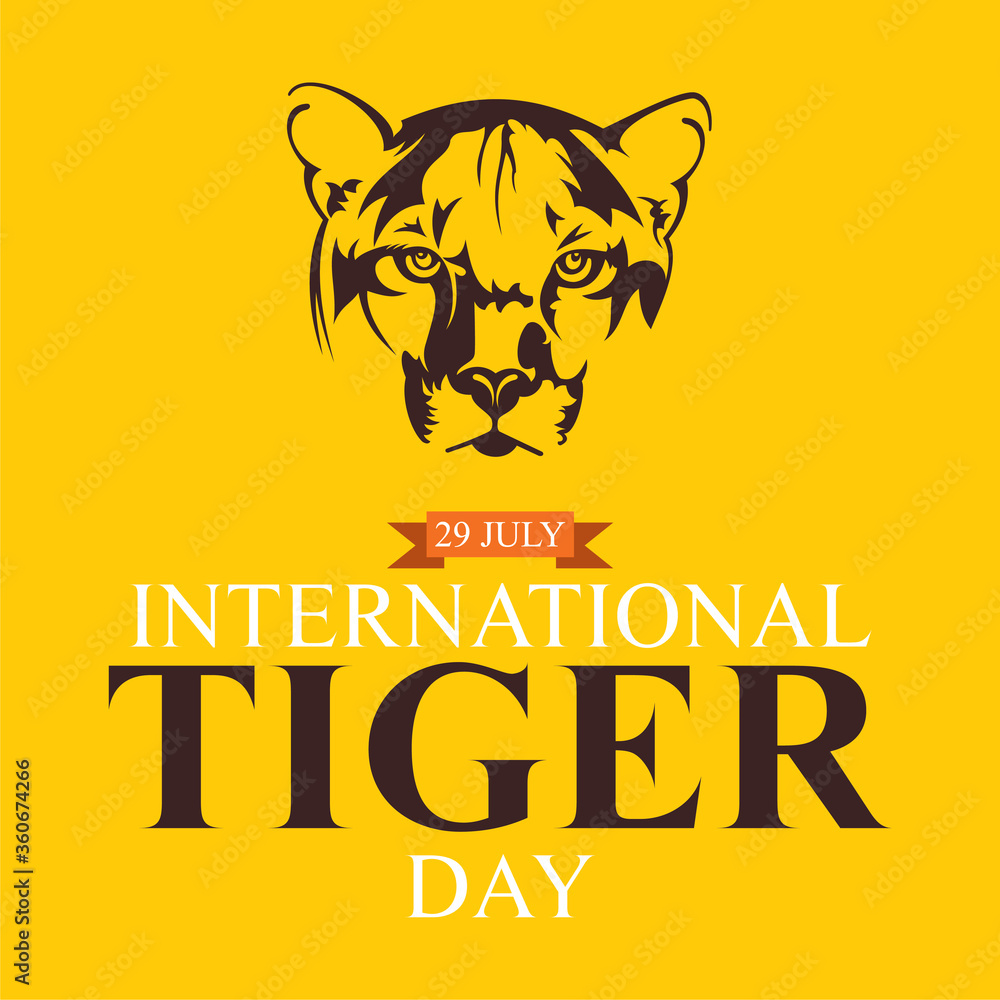 international tiger day poster design Stock Vector | Adobe Stock