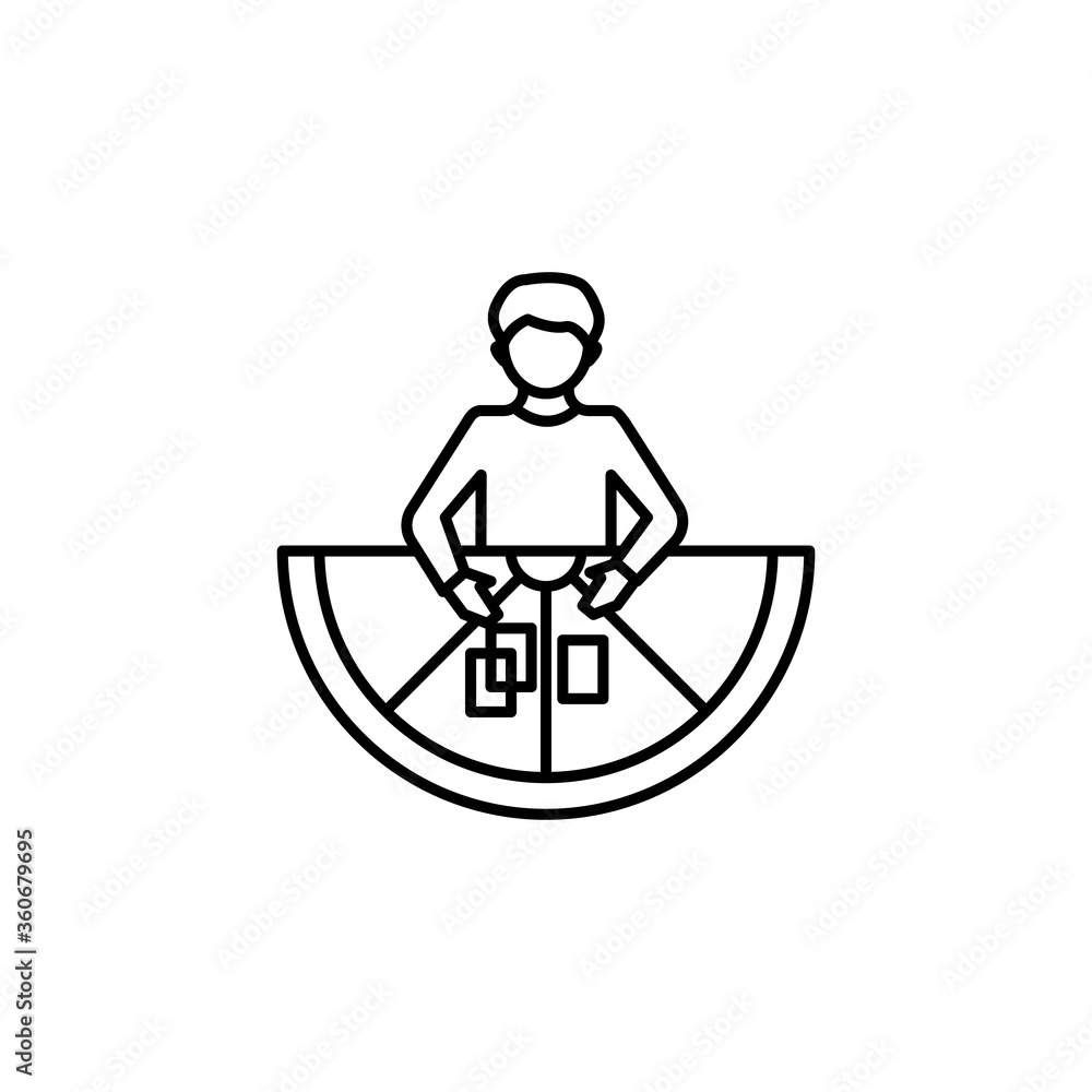 baccarat line icon. Signs and symbols can be used for web, logo, mobile ...