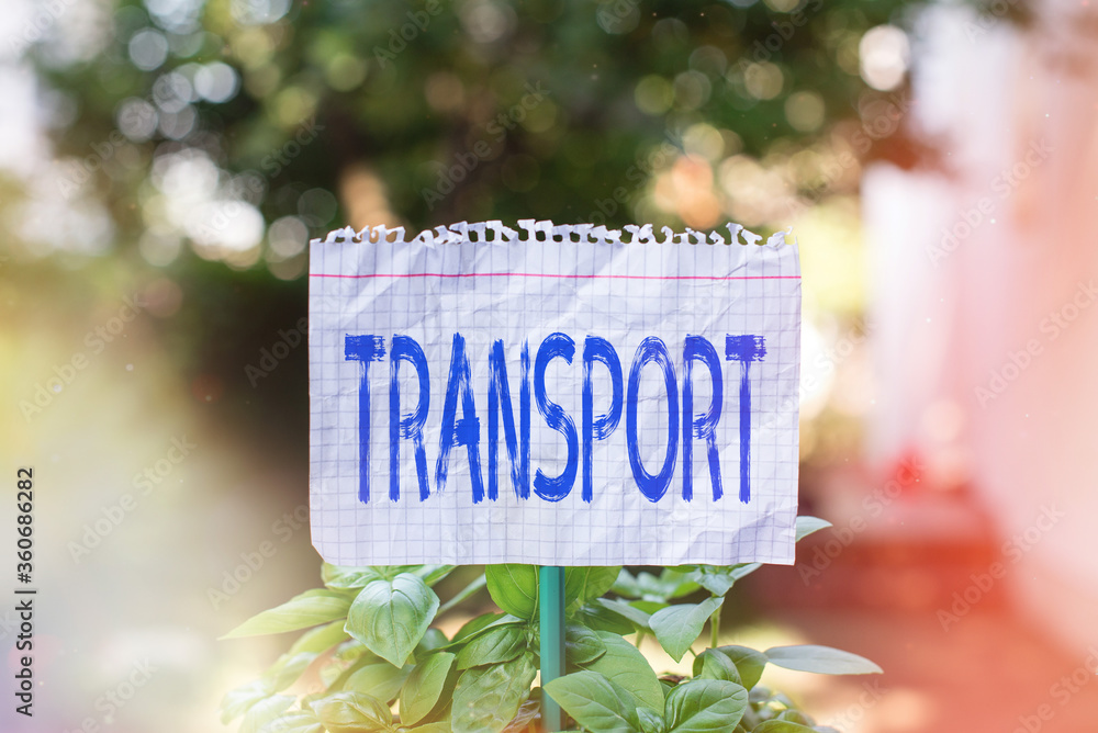Handwriting text Transport. Conceptual photo carry passengers by truck ...