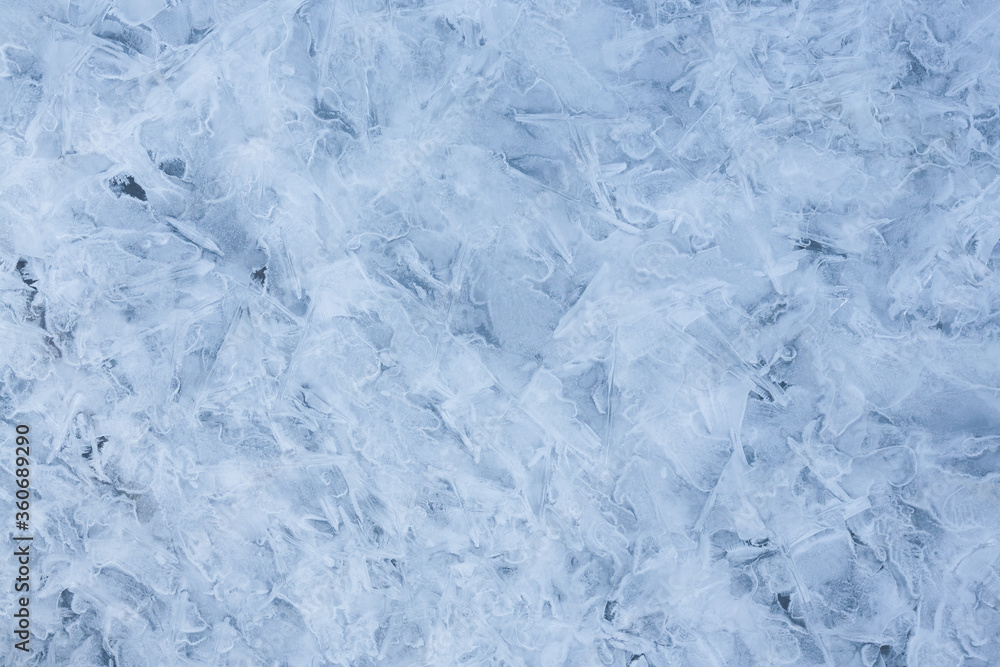 Ice texture. Beautiful winter frosty background. Cool ice patterns on ...