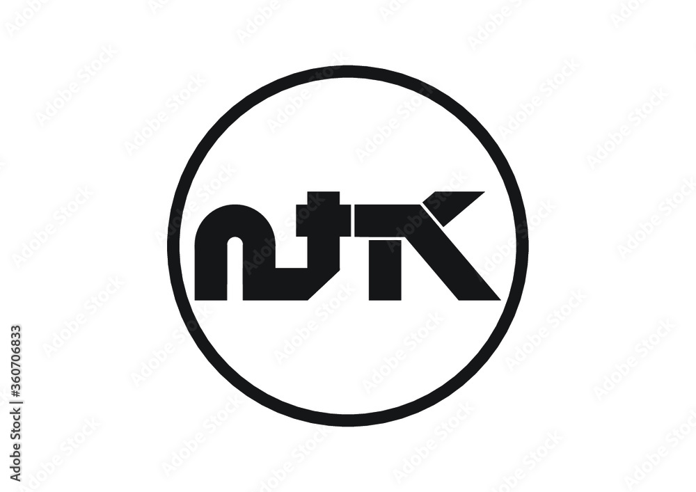 NTK logo, NTK, Text logo, Logo template. Text logo concepts. Blue and ...