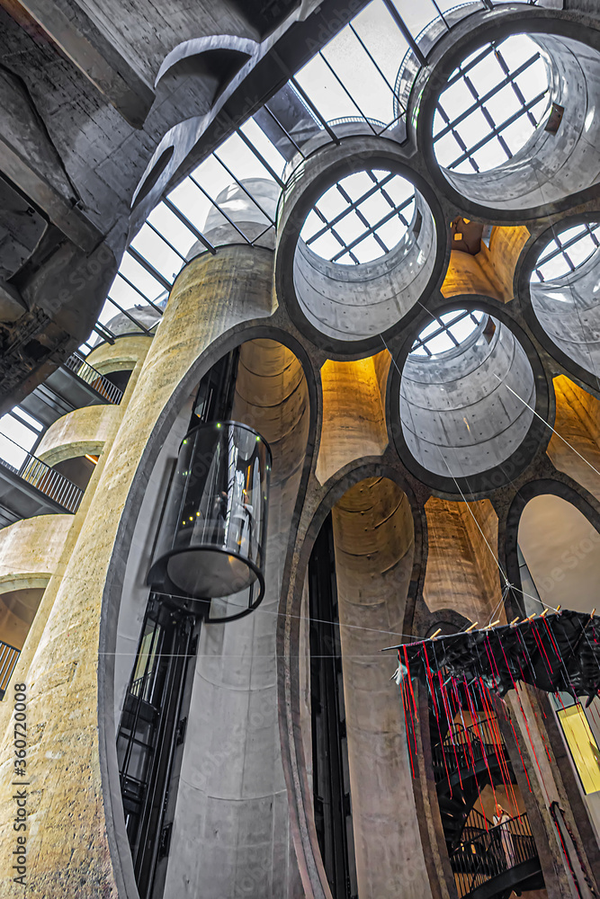 Atrium in Zeitz museum. Zeitz Museum of Contemporary Art Africa (Zeitz ...