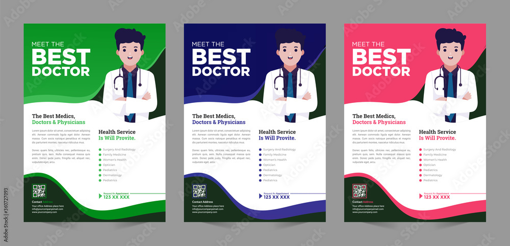 Medical poster flyer pamphlet brochure cover design layout space for ...