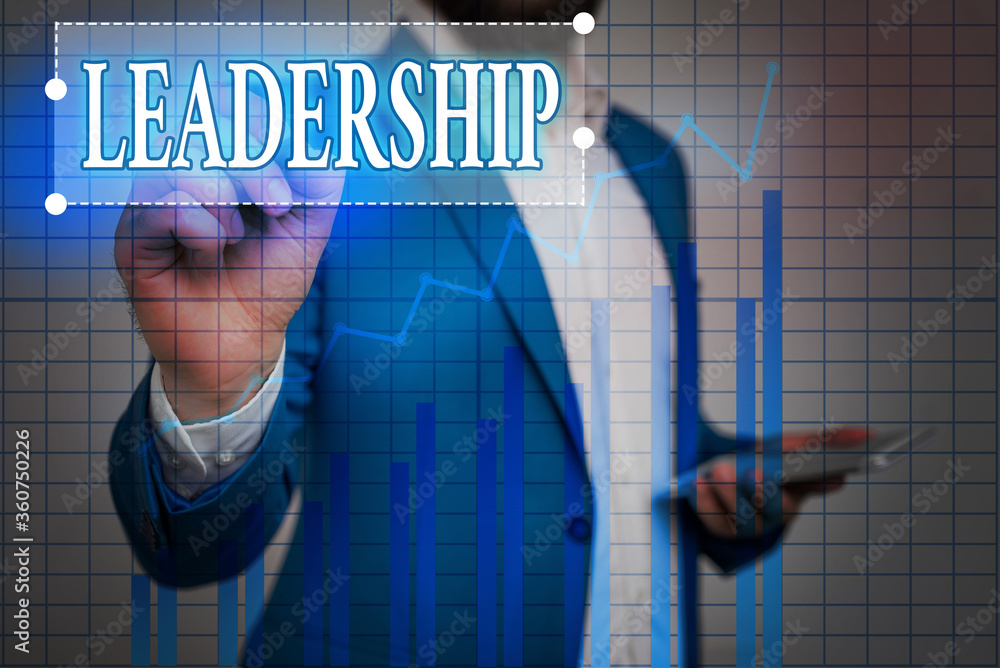 Text sign showing Leadership. Business photo showcasing art of ...