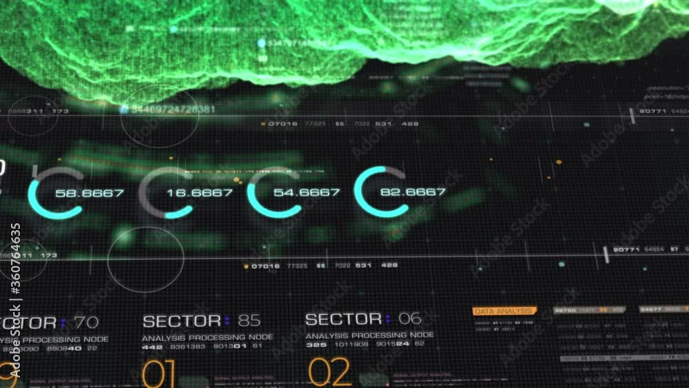 Advance motion graphic holographic terrain environment, geomorphology ...